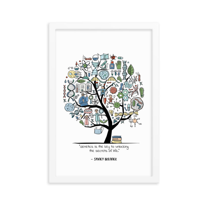 Framed poster Genetics – kudrylab